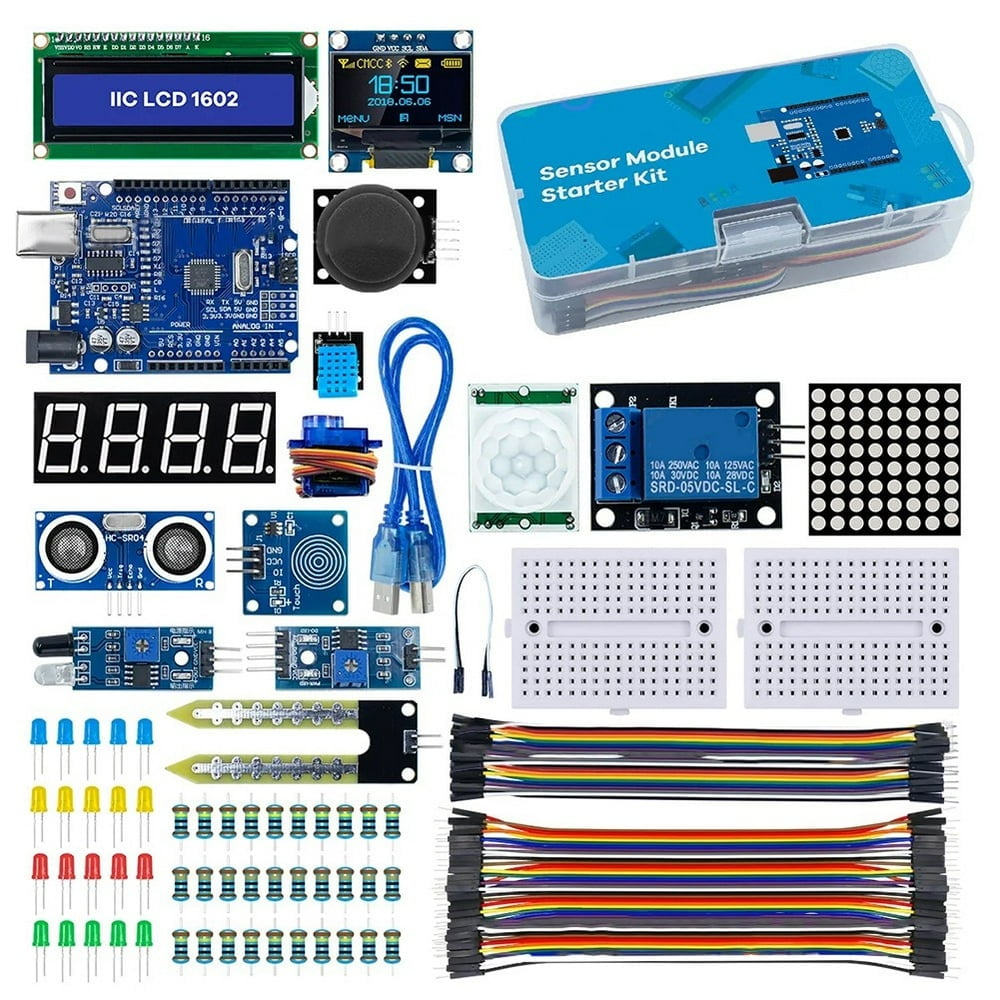 HLONK Complete Breadboard Improvement Kit with CH340 LCD Ultrasound ...