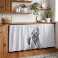 Bathroom Funny Dog Cabinet Curtains 32" W x 55" L The Dog Brushing Its ...