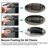 Rockville FLX BLACK Adjustable Height 4 Shelf Home Theater A/V Audio ...