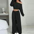 CHUMUD Womens Sweatsuits 2 Piece Sets Long Sleeve Off Shoulder ...
