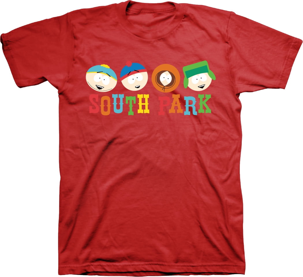 Mens South Park Logo Shirt - Cartman, Kenny, Kyle & Stan Tee - Classic ...