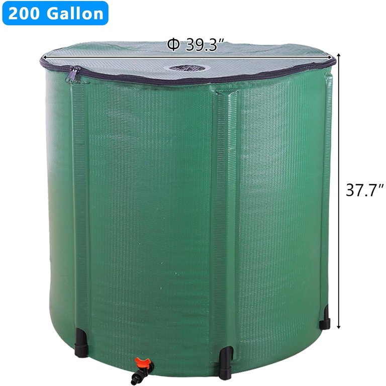 Portable Rain Barrel Water Collector 100 Gallon Collapsible Rain Barrel ...