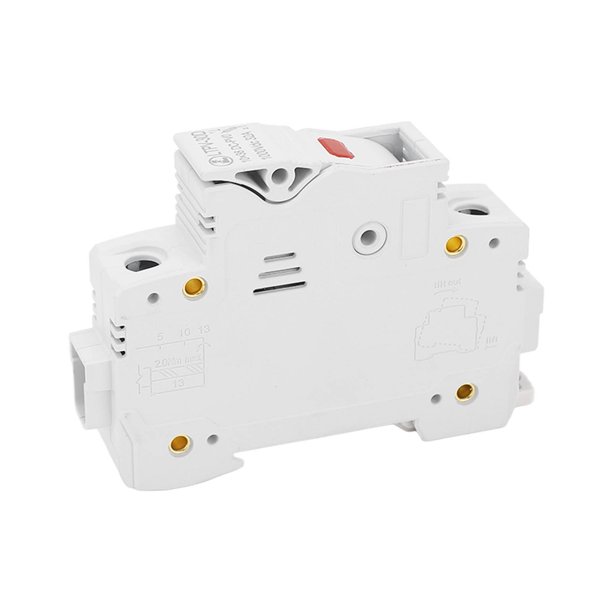 Solar DC Fuse Holder 1P 32A PC Flame Retardant PV Fuses Base DIN Rail ...