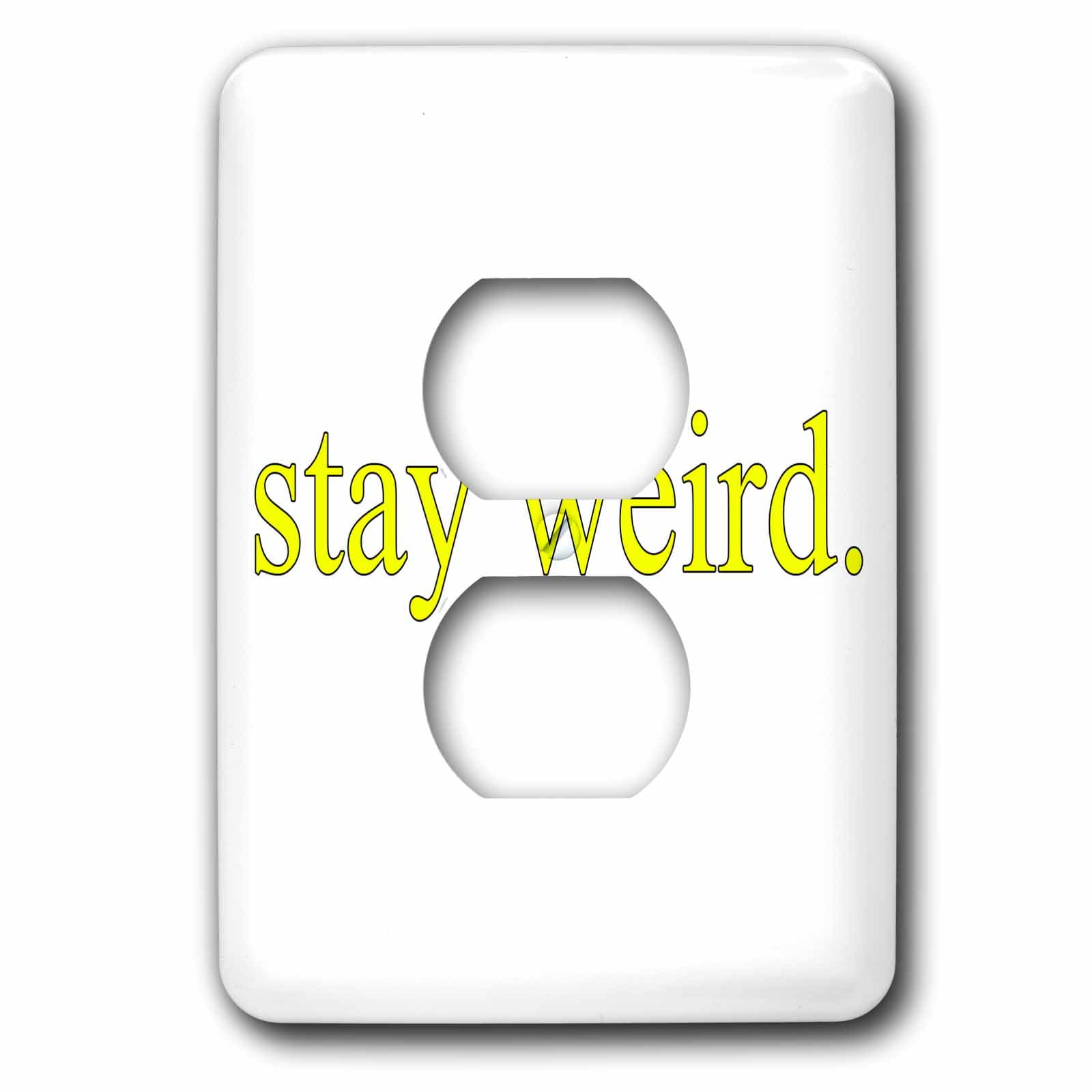 stay weird. Yellow. 2 plug outlet cover lsp-173424-6 - Walmart.com