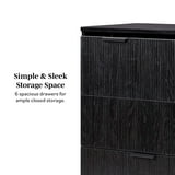 Walker Edison Mid-Century 6-Drawer Dresser with Reeded Drawer Fronts ...