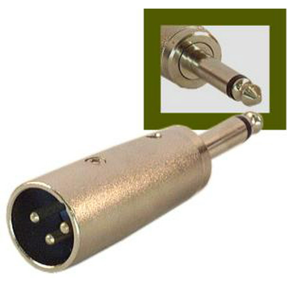 IEC L7224-0 "3 Pin XLR Male to 1/4"" Phone Male Unbalanced (2 pole on ...