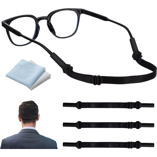 Adjustable Glasses Straps, No Tail Anti-Slip Eyeglasses String Holder ...