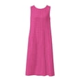 Asgosdo Tank Dresses for Women Summer Sleeveless Cutout Solid Color ...