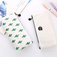 Pencil Case Set | Canvas Zipper Storage Pouch | Cute Cactus Design ...