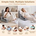 Bed Rest Pillow White/Grey-5pcs 2-in-1 Foldable Wedge Sleep Support for ...