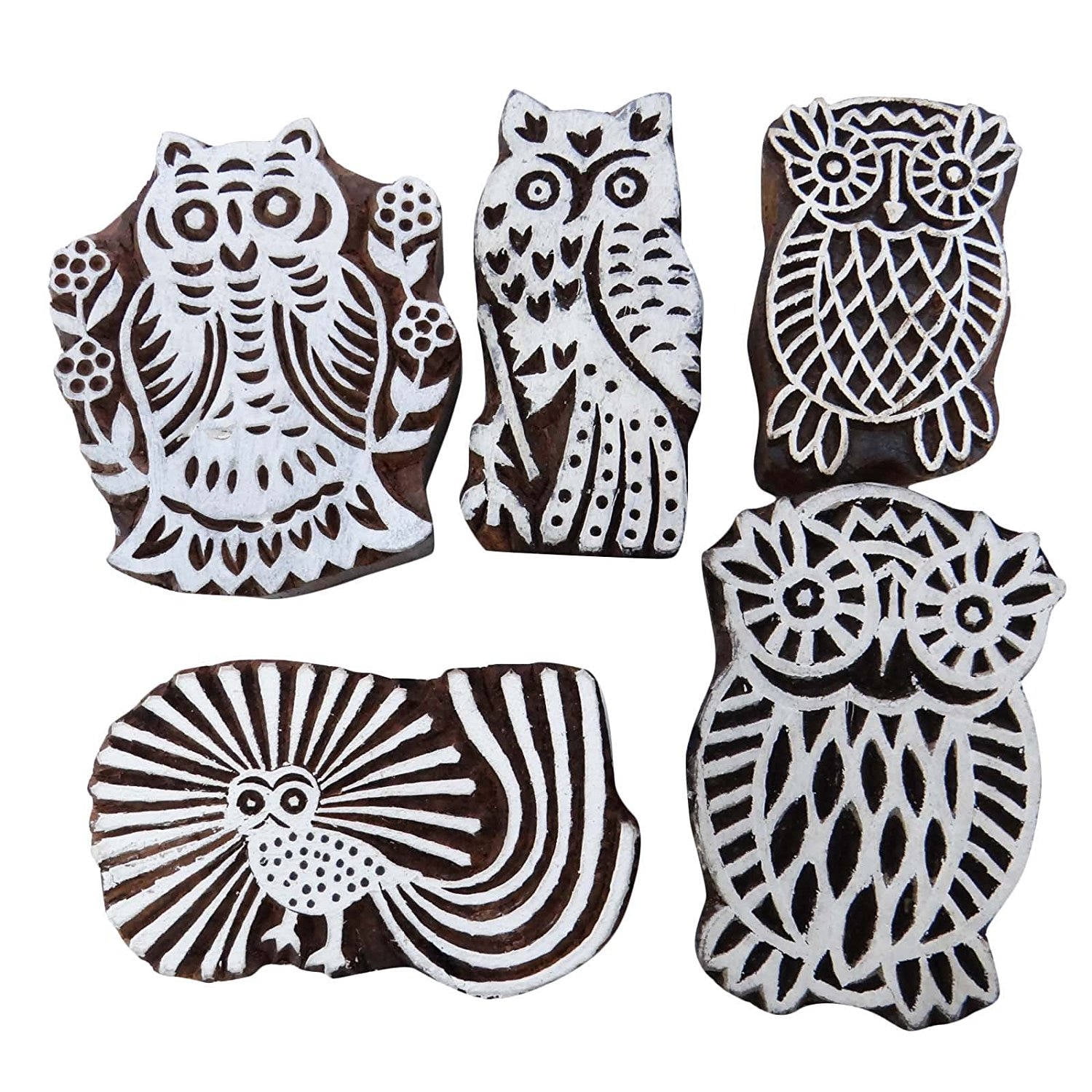 Owl Stamp Scrapbook Stamps Woodblock Art Hand Carved Printing Block Lot ...