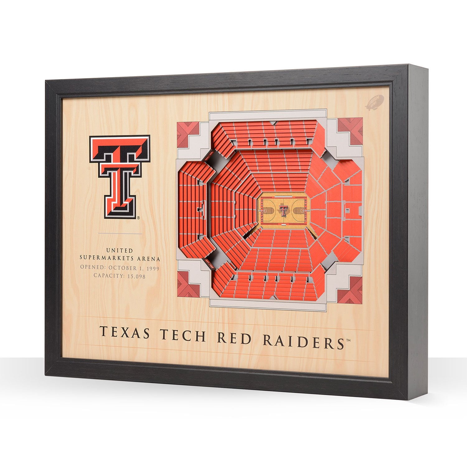 YouTheFan Texas Tech Red Raiders 25-Layer Football Stadium View 3D Wall ...