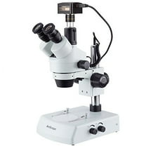 AmScope 3.5X-90X Simul-Focal Stereo Zoom Microscope on Boom Stand with ...