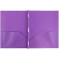 JAM Paper Medium Weight Plastic School Folder with Clasps, Purple, 6 ...