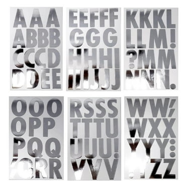 Sticko Silver XI Poster Alphabet Stickers, 97 Piece - Walmart.com