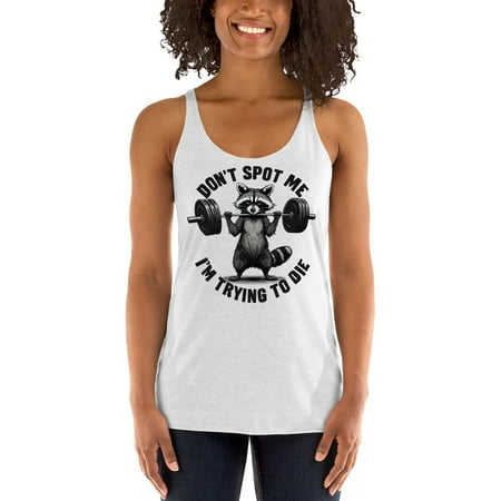 UPC 460380029112 - Funny Raccoon Workout Gym Joke Women s Racerback ...