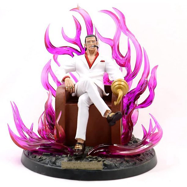 Japan Anime 20cm One Piece Black Suit Sir Crocodile Sofa Purple Flame ...