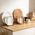 2026 New Japanese Style Vertical Dish Rack, Rustproof Metal Plate Bowl ...