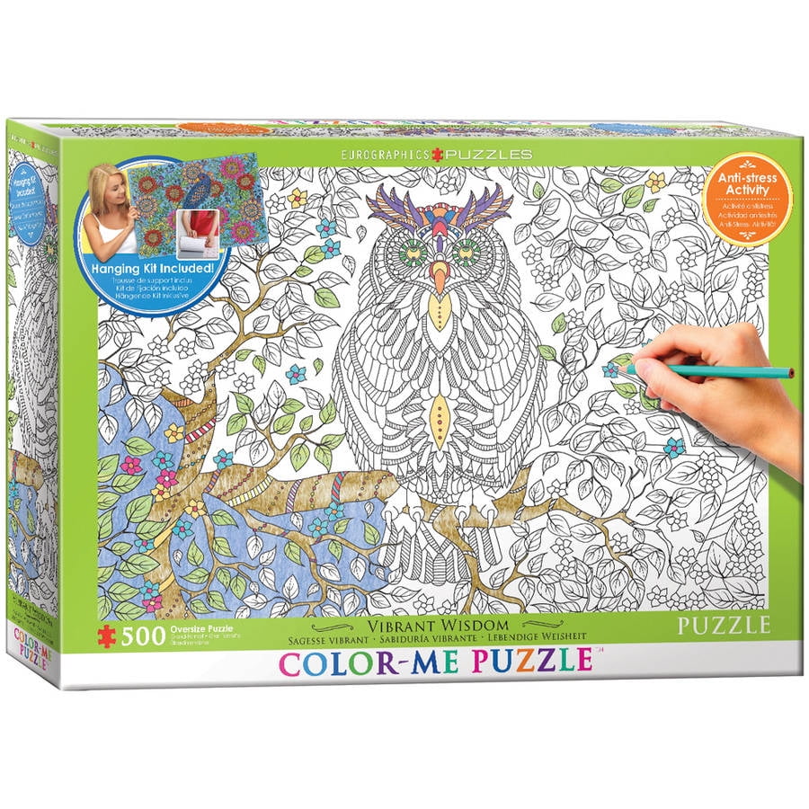 Eurographics Color-Me Puzzle™ Vibrant Wisdom 500 pc Oversize Puzzle ...