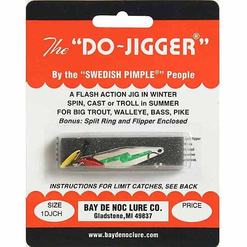 Bay de Noc Do-Jigger Casting & Trolling Spoon Fishing Lure, Chartreuse ...