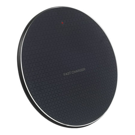 Round Wireless Phone Charger Ultra Thin Aluminum Desktop Wireless ...