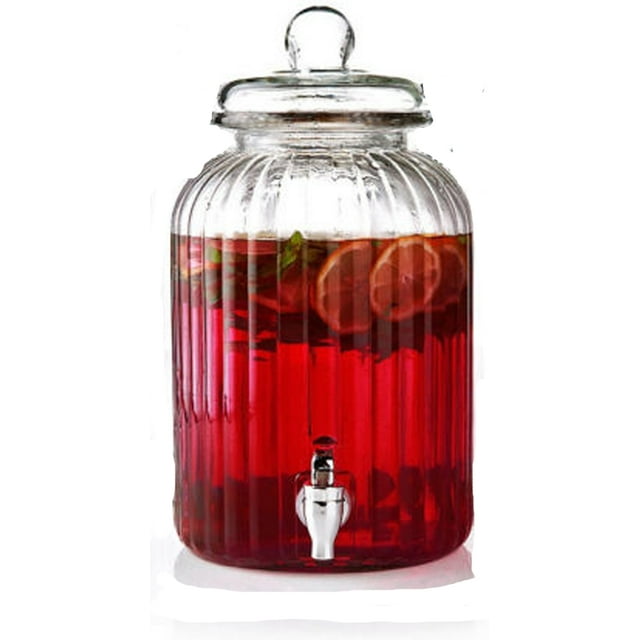 Colin Cowie Glass Beverage Server with Lid - Walmart.com