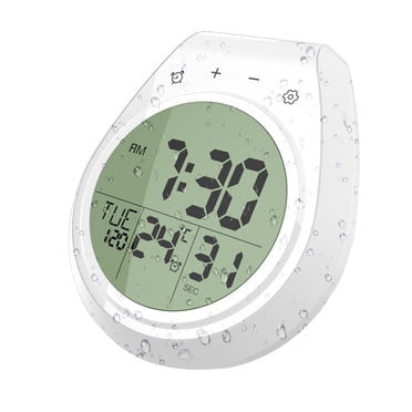 Sana's White Bathroom Shower Rope Clock with Stand. Water Resistant ...
