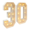 39 Inch Large Light Up Number 30 for Birthday Party Decor, Giant ...
