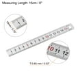 Uxcell 2pack Stainless Steel Ruler, 6" Metal Rulers 0.75" Wide Inch and ...