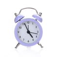 Farfi Mini Round Metal Alarm Clock Desk Stand Clock for Home Room ...