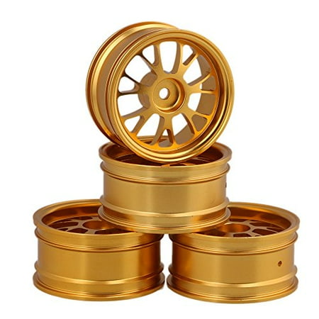 Mxfans 4PcS Rc golden Y-shape Wheel Rim Aluminum Alloy Dia 52mm Fits ...