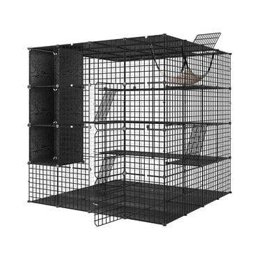 Pefilos 72 Inch 3-Tier Wire Cat Cage, Large DIY Playpen with 3 ...