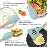 Silicone Cooking Utensil Set, Fungun Non-stick Kitchen Utensil 11 Pcs ...