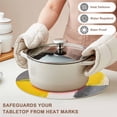 Abstract Street Art Leather Placemats Set of 4, 12 Inch, Gary Yellow ...