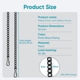 30 Inch Metal Chain for Hangings, Black Hanging Chain with Safety Hooks ...