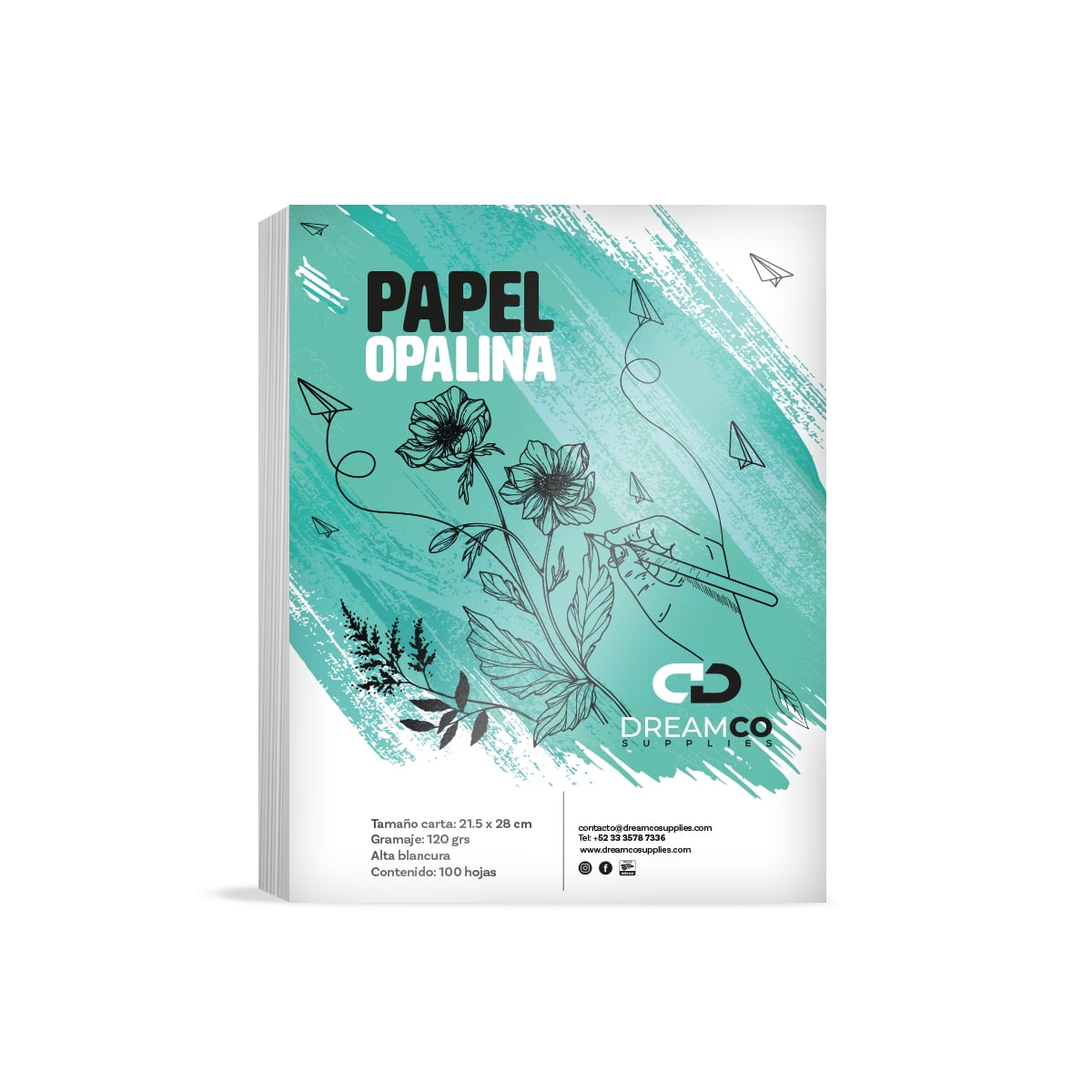 Papel Opalina T/carta 120grs Paquete 100 Hojas. | Bodega Aurrera en línea