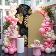 Black Gold Leaf Arch Backdrop Cover 7.2 FT Modern Luxury Gold Black ...