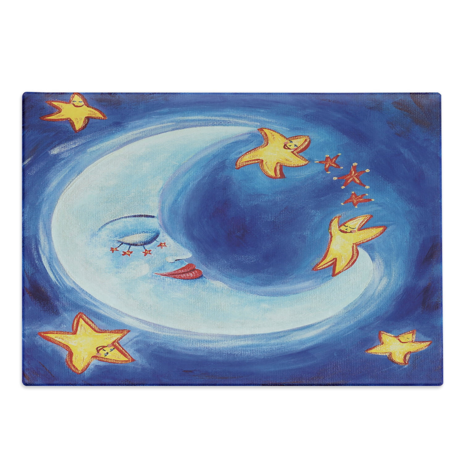 Moon Cutting Board, Vibrant Happy Dancing Stars and Sleepy Celestial ...