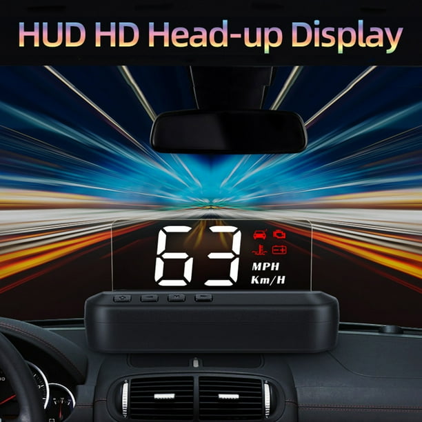 Uheoun Vehicle Mounted Display Vehicle OBD HD Speed Projector HUD Up ...