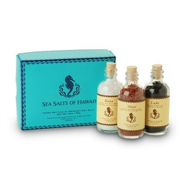 Sea Salts Of Hawaii, Sea Salt Sampler Box, 2 Ounce Bottles, 3 Count ...