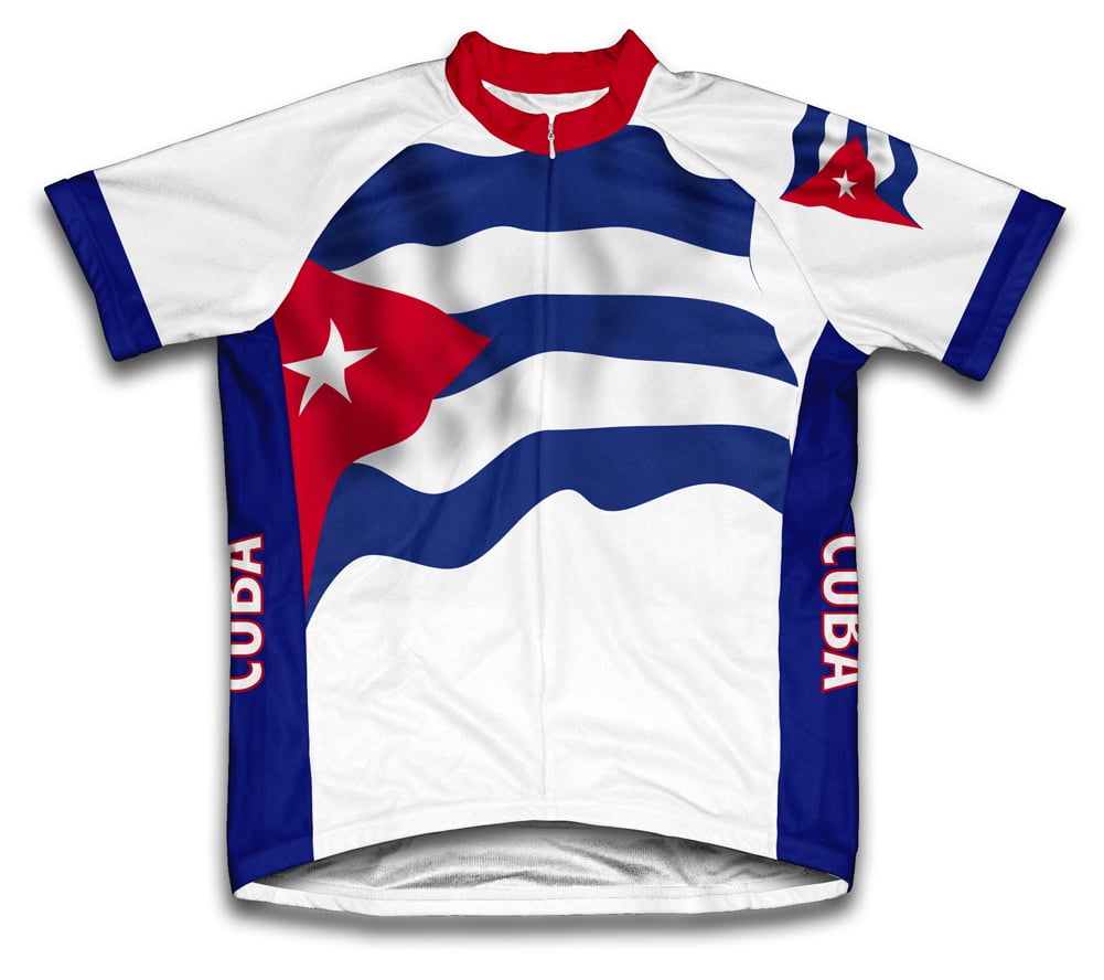 Cuba Flag Short Sleeve Cycling Jersey for Women - Size XS - Walmart.com