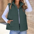 Corduroy Vest Women Cropped Puffer Jacket Vest Sleeveless Winter ...