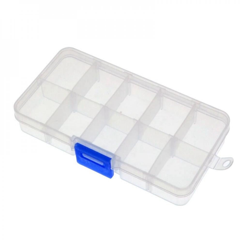 10 Cells Multi-cell Transparent Storage box Flip Insert Jewelry Box ...