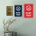 Signs ByLITA Portrait Round Do Not Touch Sign (Ivory/Dark Brown ...