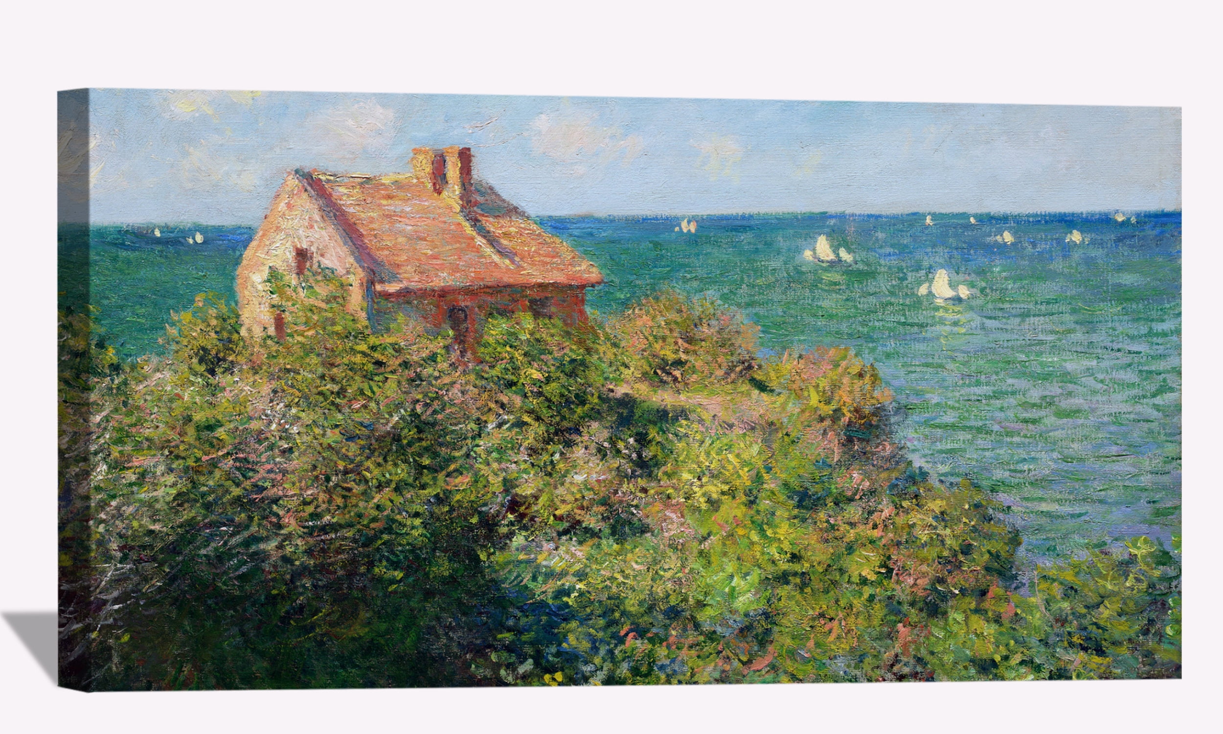 Claude Monet Canvas Wall Art Monet Fishermans Cottage At Varengeville ...