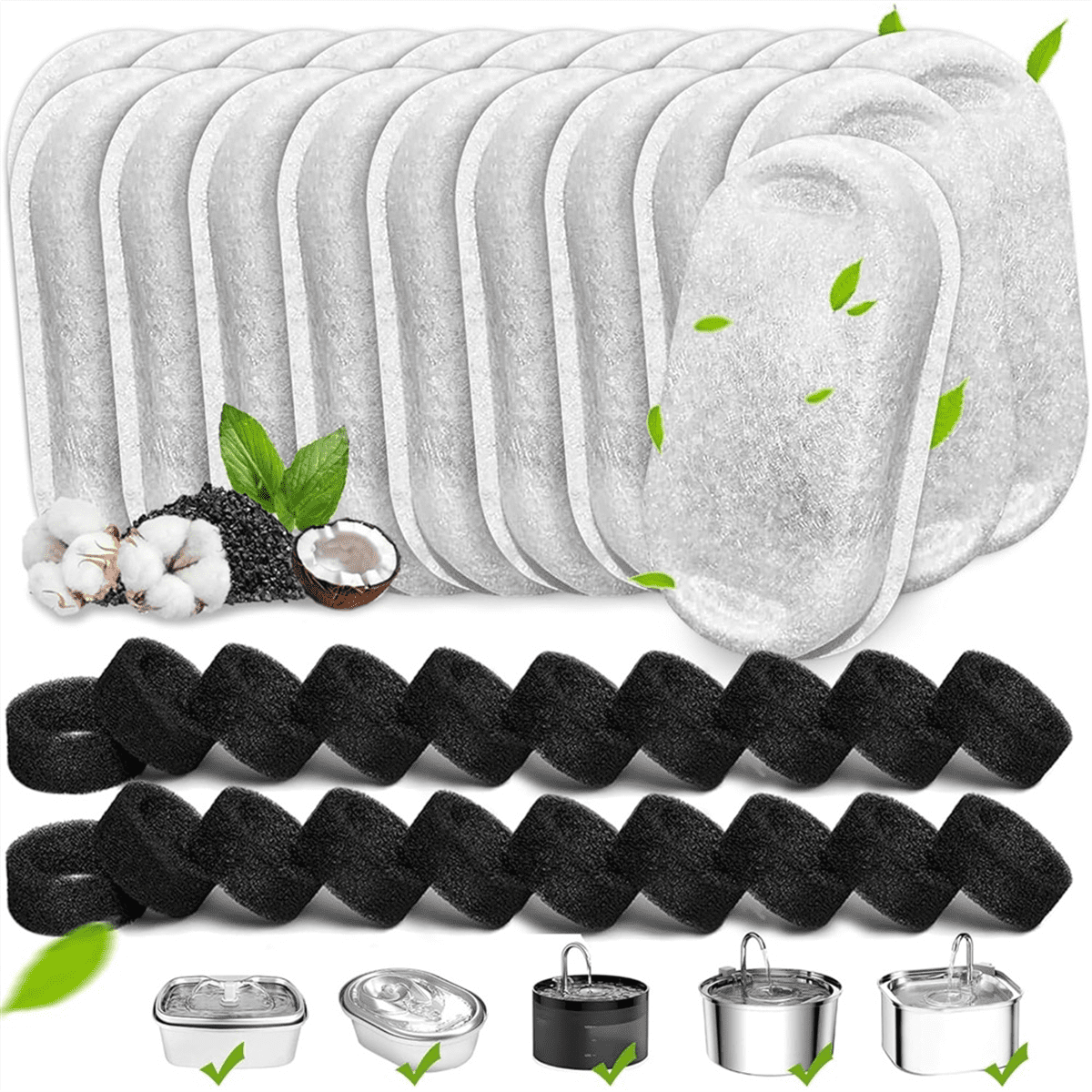 Click here for Unbranded 40pcs Cat Water Fountain Filters For 67o... prices