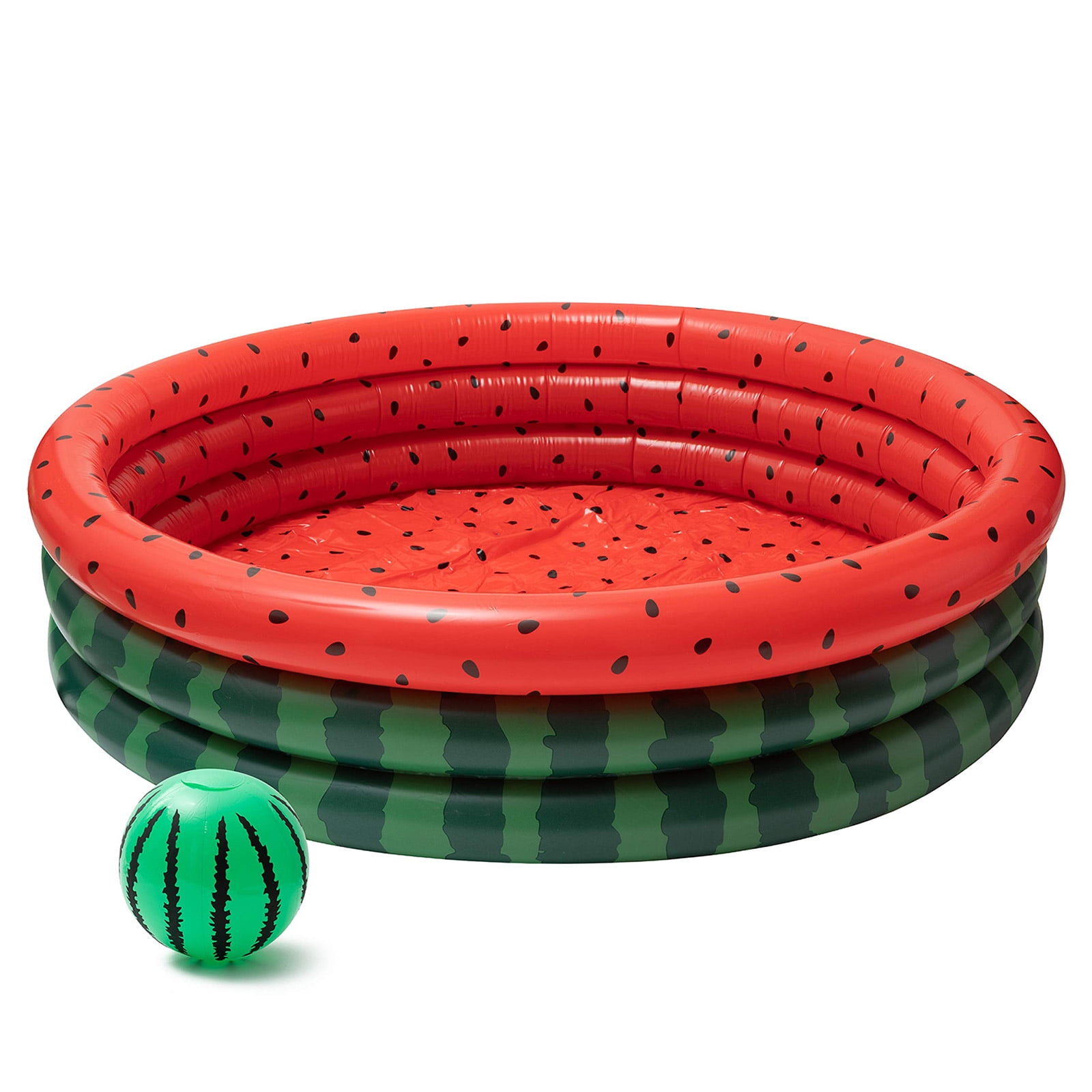 Manlo Inflatable Swimming Pool - 2 Pack Watermelon Kiddie Pools Beach ...