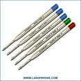 5X Schmidt P900 F Parker Style Ballpoint Refill Green/Red/Blue Ink Fine ...