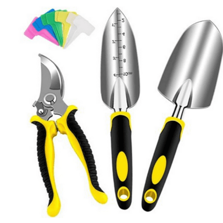 3 Piece Stainless Aluminum Garden Tool Set (Adult) with Large Spade ...