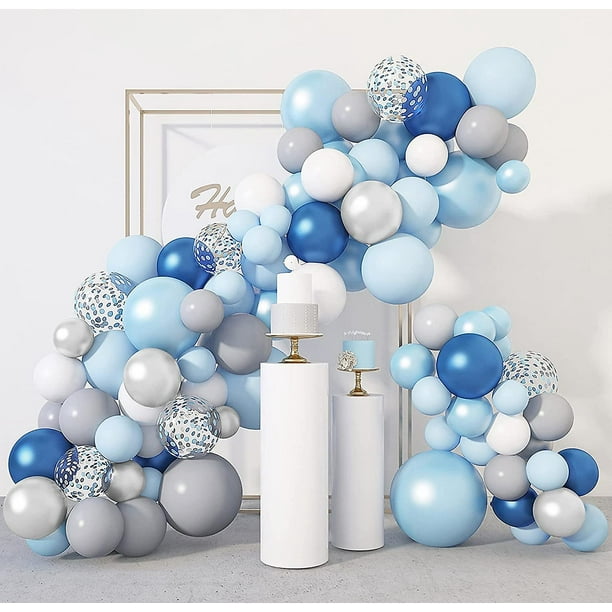 Kit de guirnalda de arco de globos azul pastel de 129 piezas, globos de ...